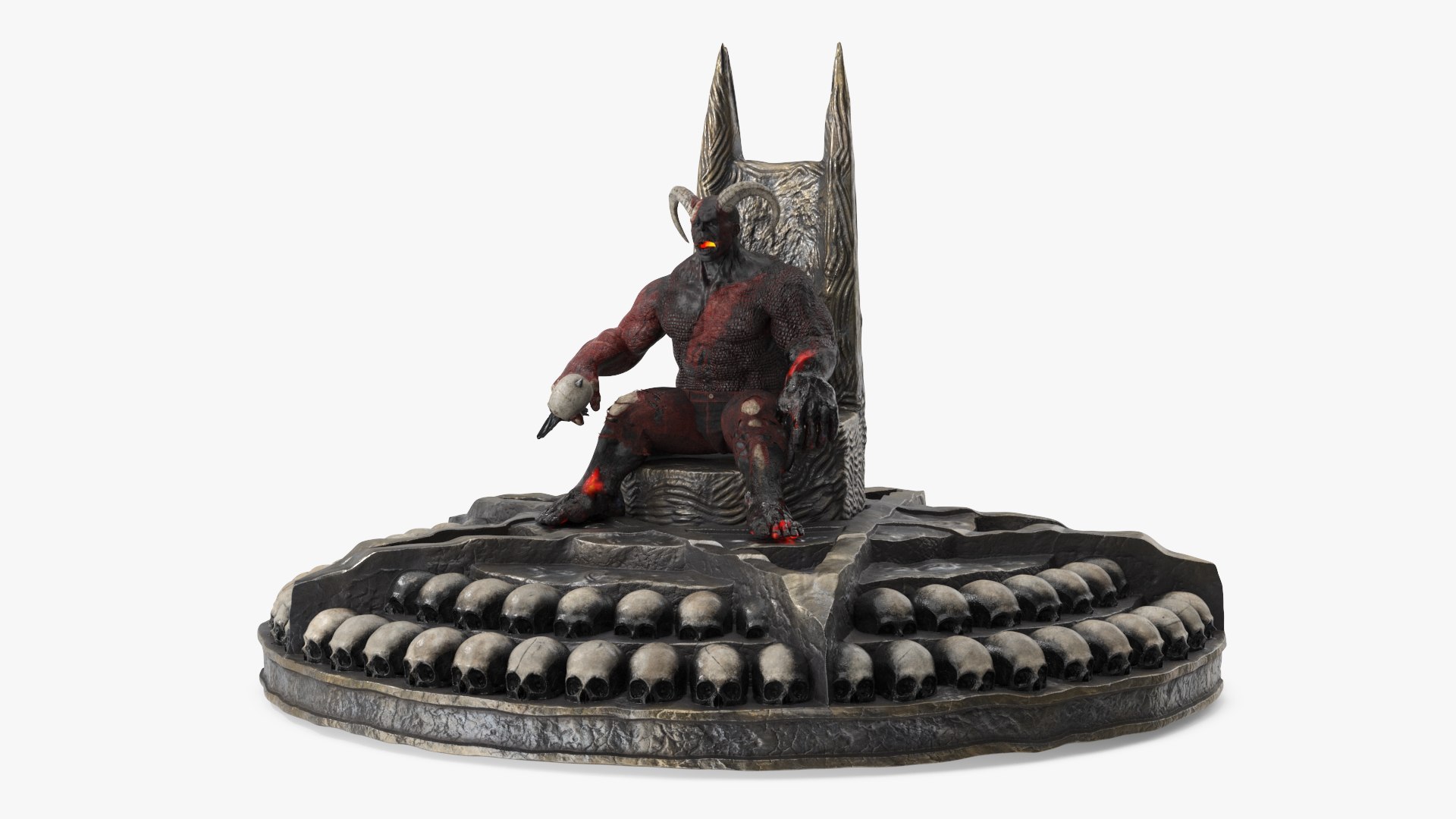 Demon King On Ritual Throne Rigged 3D Model - TurboSquid 2458302