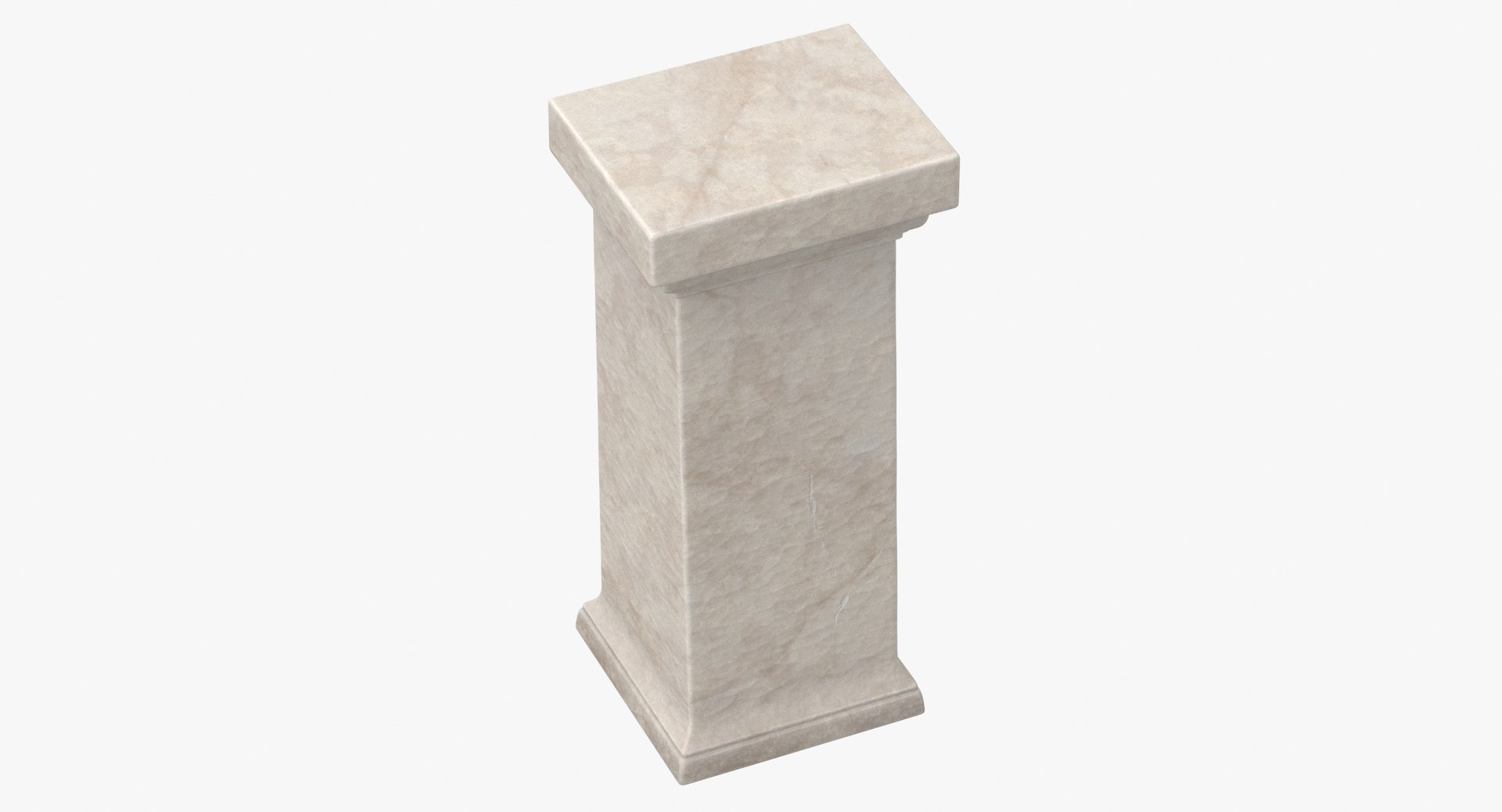 3D Roman Statue Pedestal 02 Model - TurboSquid 2158997