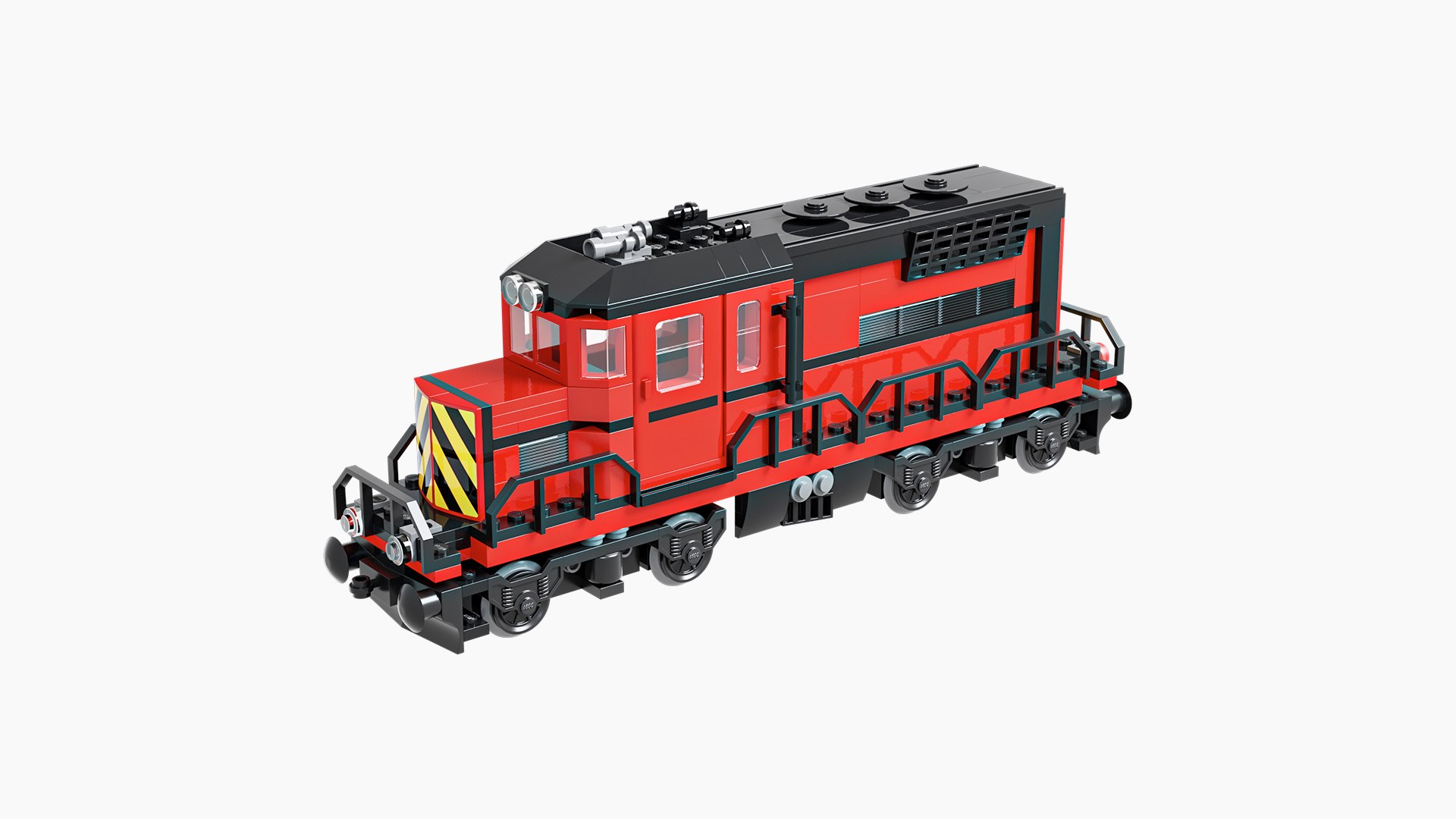 3D Model Train Lego Locomotive Red - TurboSquid 2259173