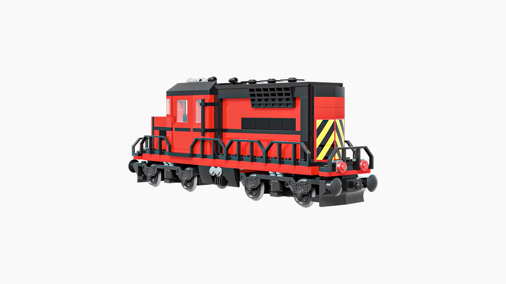 3D Model Train Lego Locomotive Red - TurboSquid 2259173
