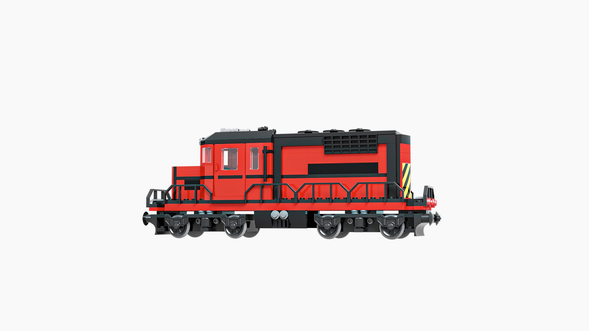 3D Model Train Lego Locomotive Red - TurboSquid 2259173