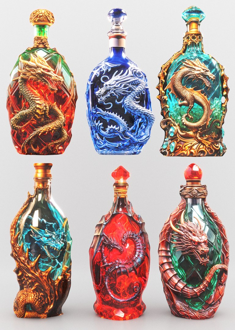 3D Magic Bottles Pack1 Model - TurboSquid 2172385