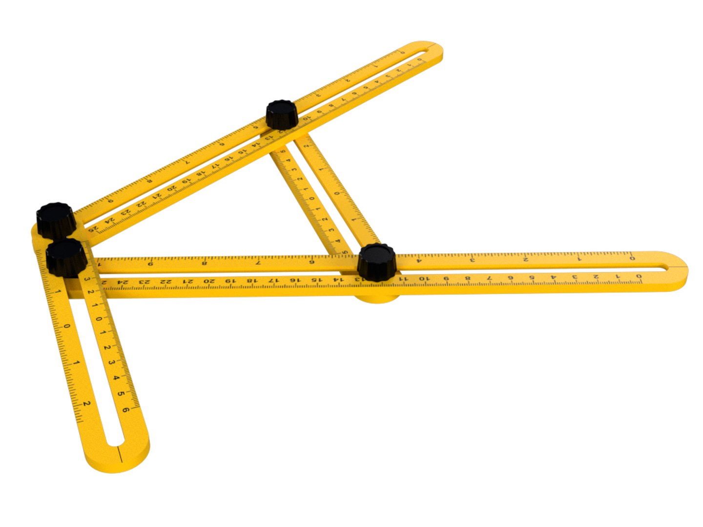 3D Ruler Multi Angle Model - TurboSquid 1364095