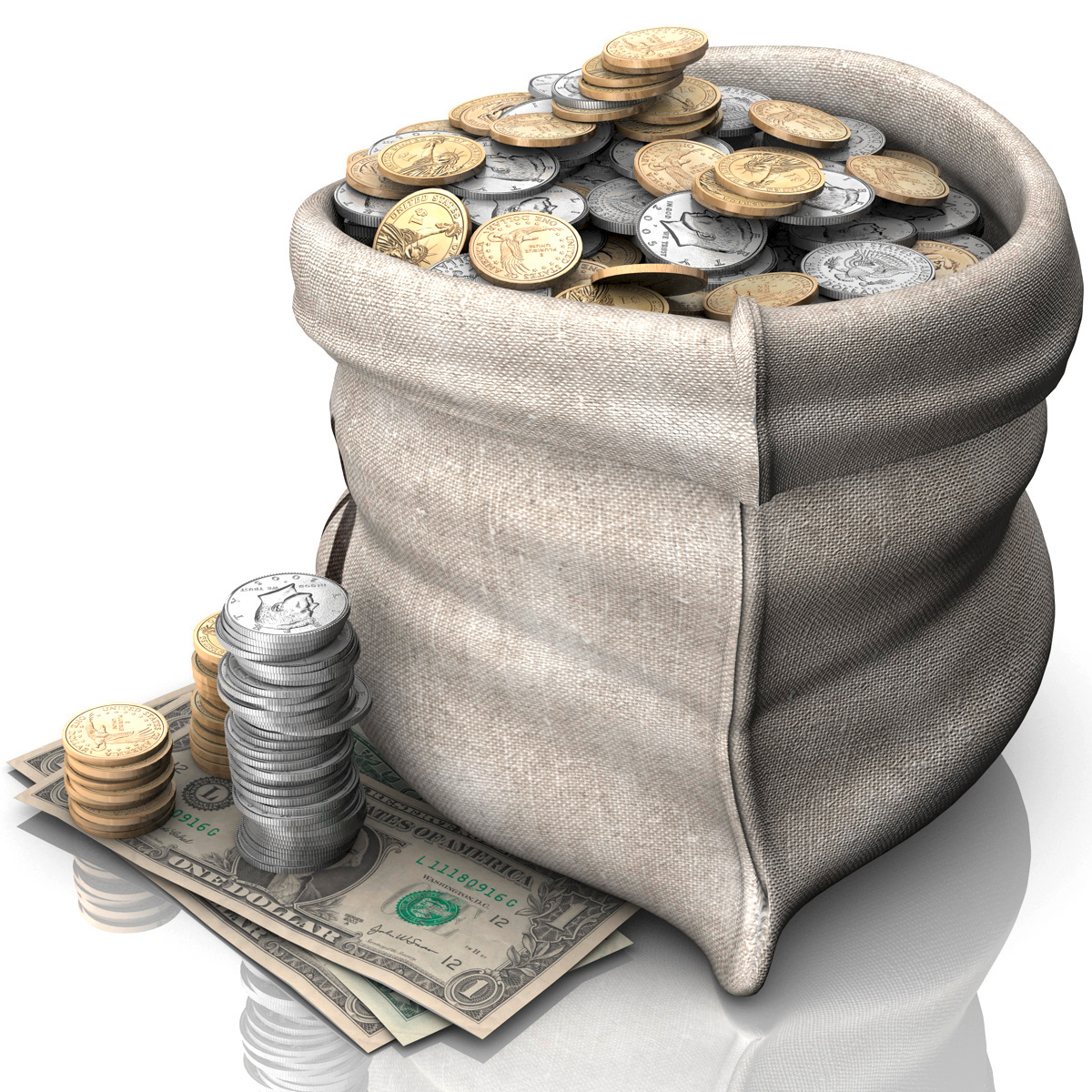 money bag 3d model
