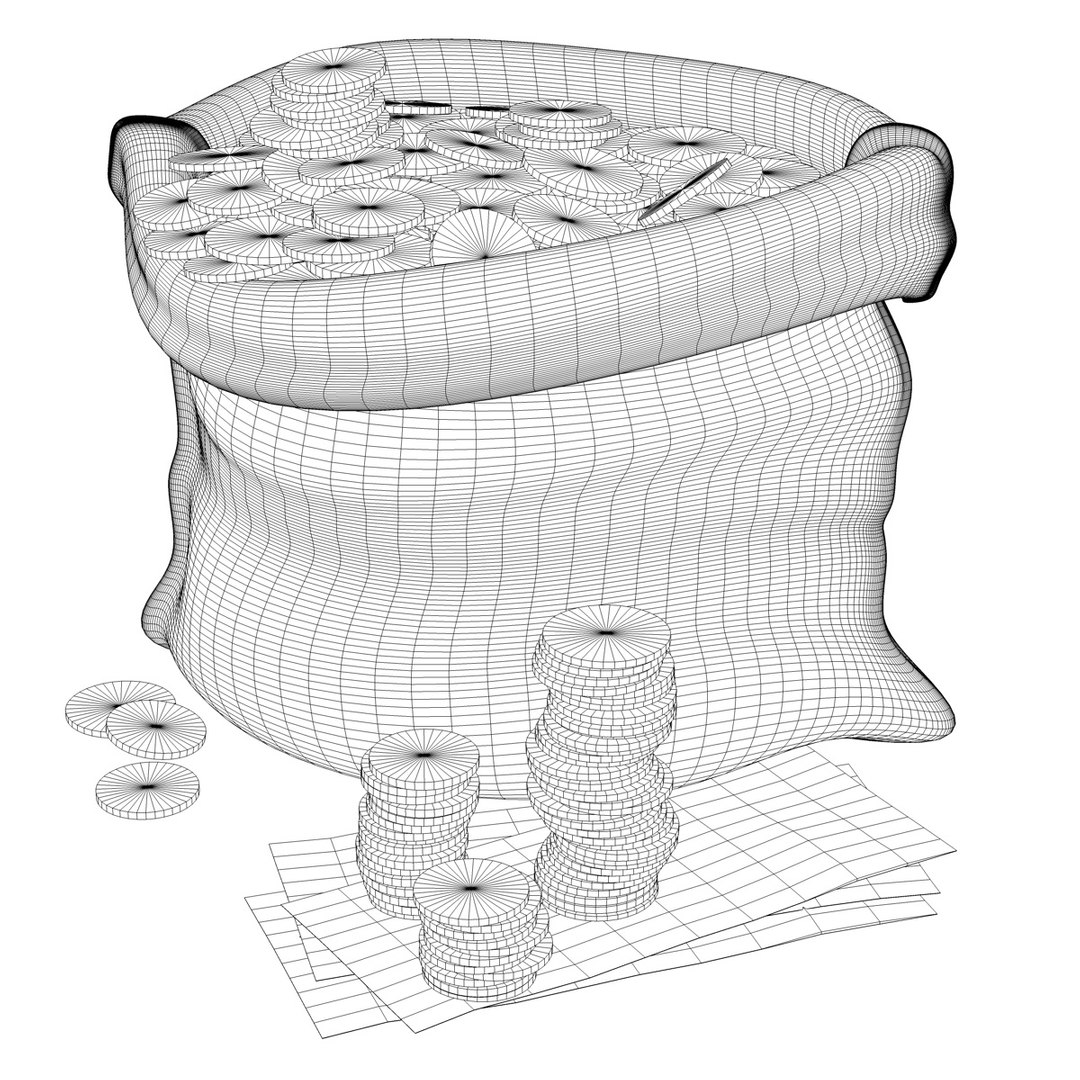 Money Bag 3d Model