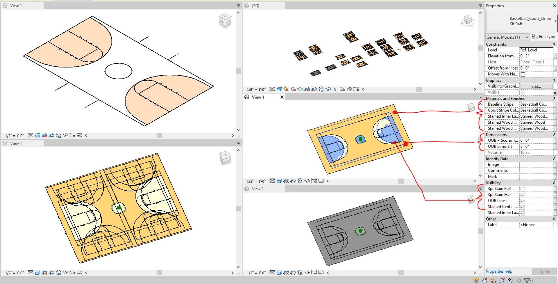 3D High School Gym Combinations Model - TurboSquid 1873940