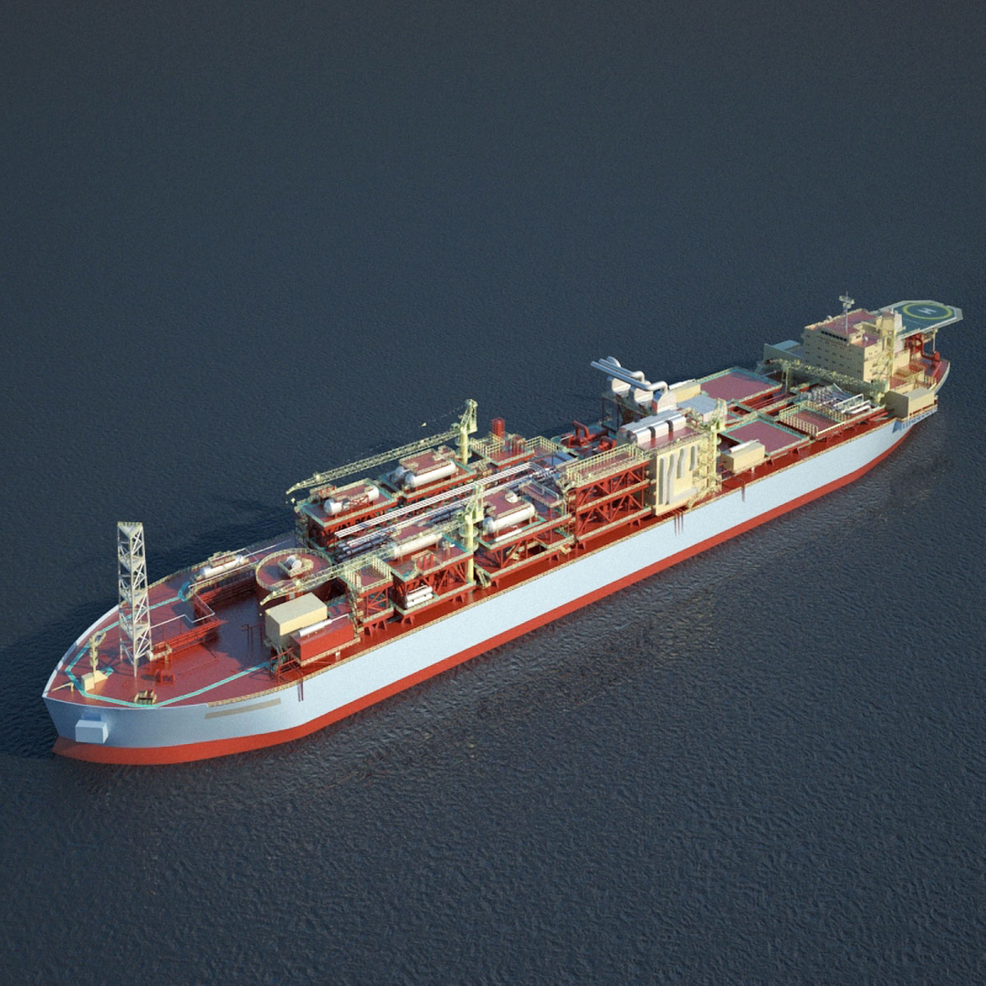 fpso floating production 3d model