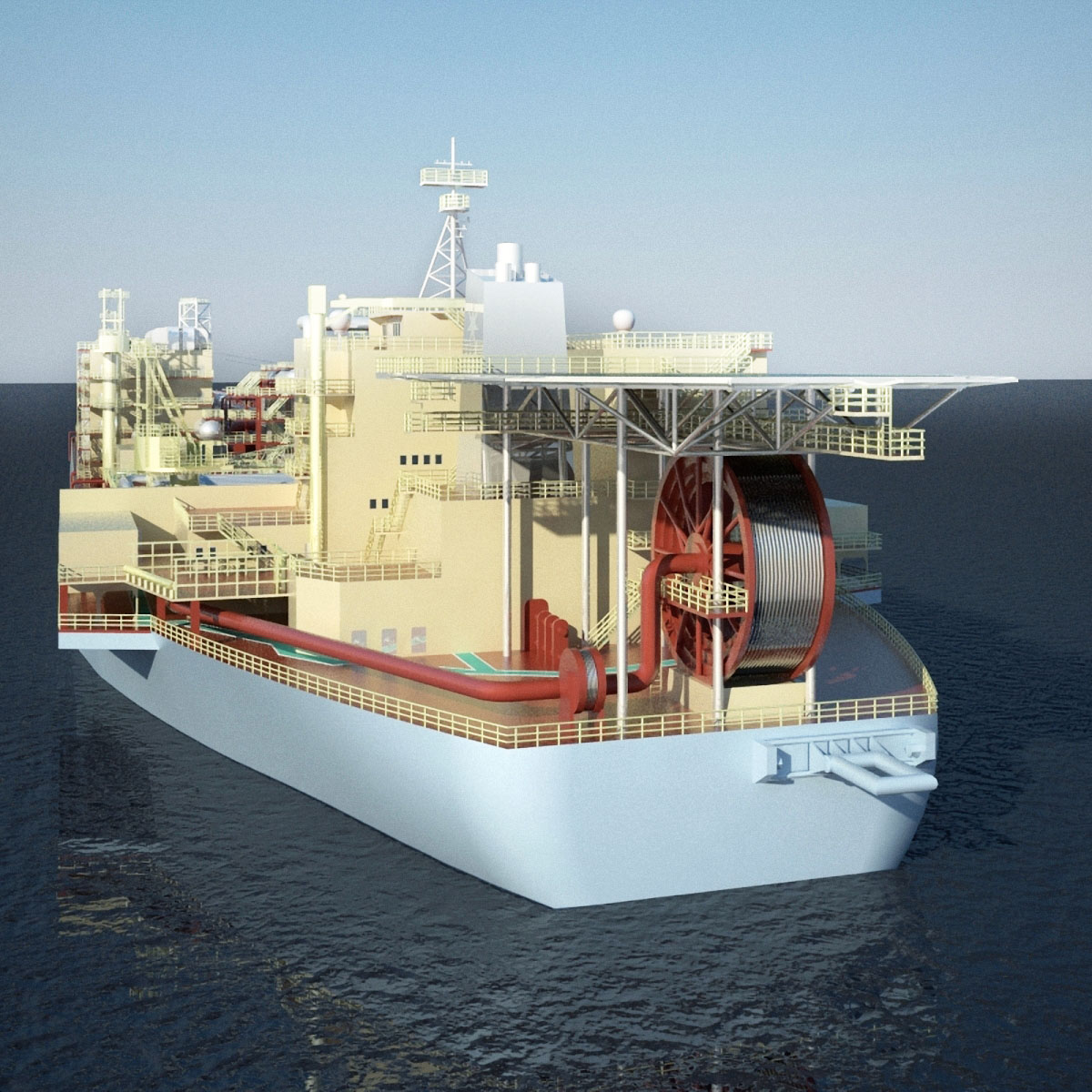 fpso floating production 3d model