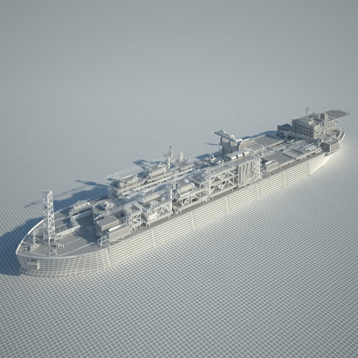 fpso floating production 3d model