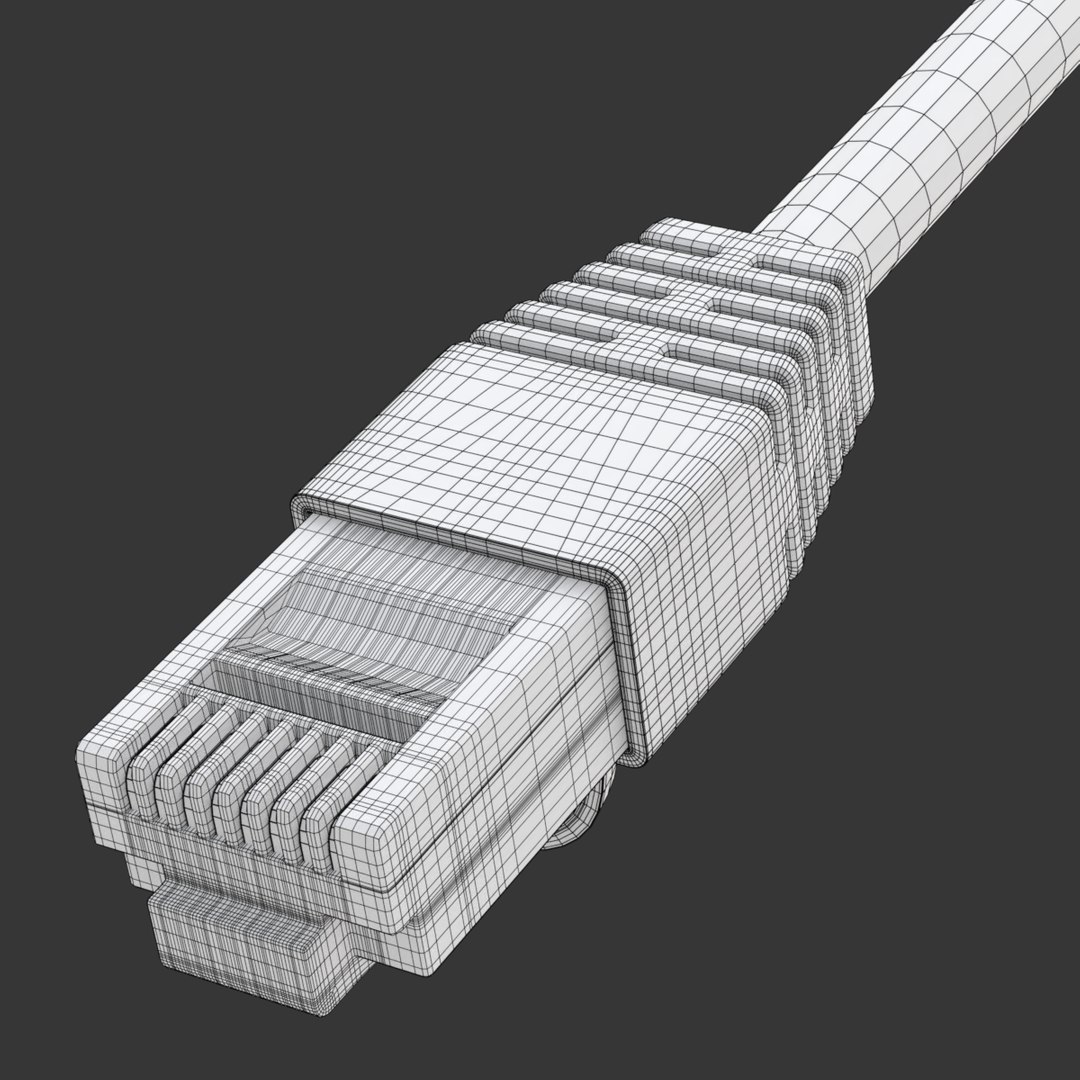 3D ethernet plug rj-45 model - TurboSquid 1703274