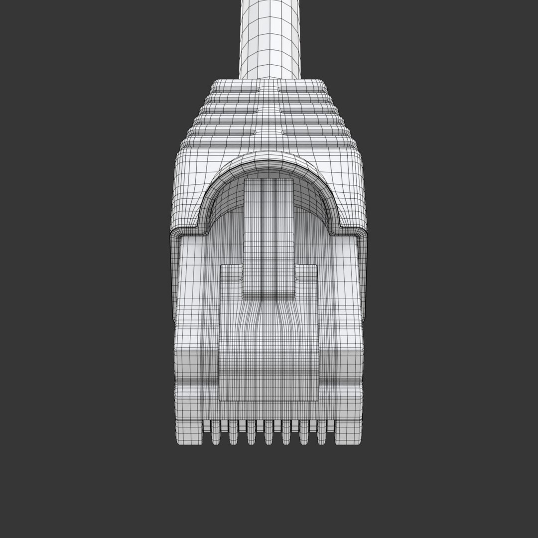 3D ethernet plug rj-45 model - TurboSquid 1703274