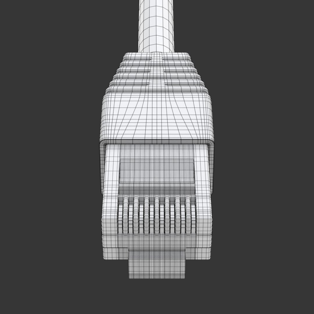 3D ethernet plug rj-45 model - TurboSquid 1703274