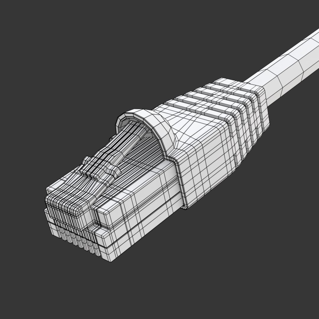 3D ethernet plug rj-45 model - TurboSquid 1703274