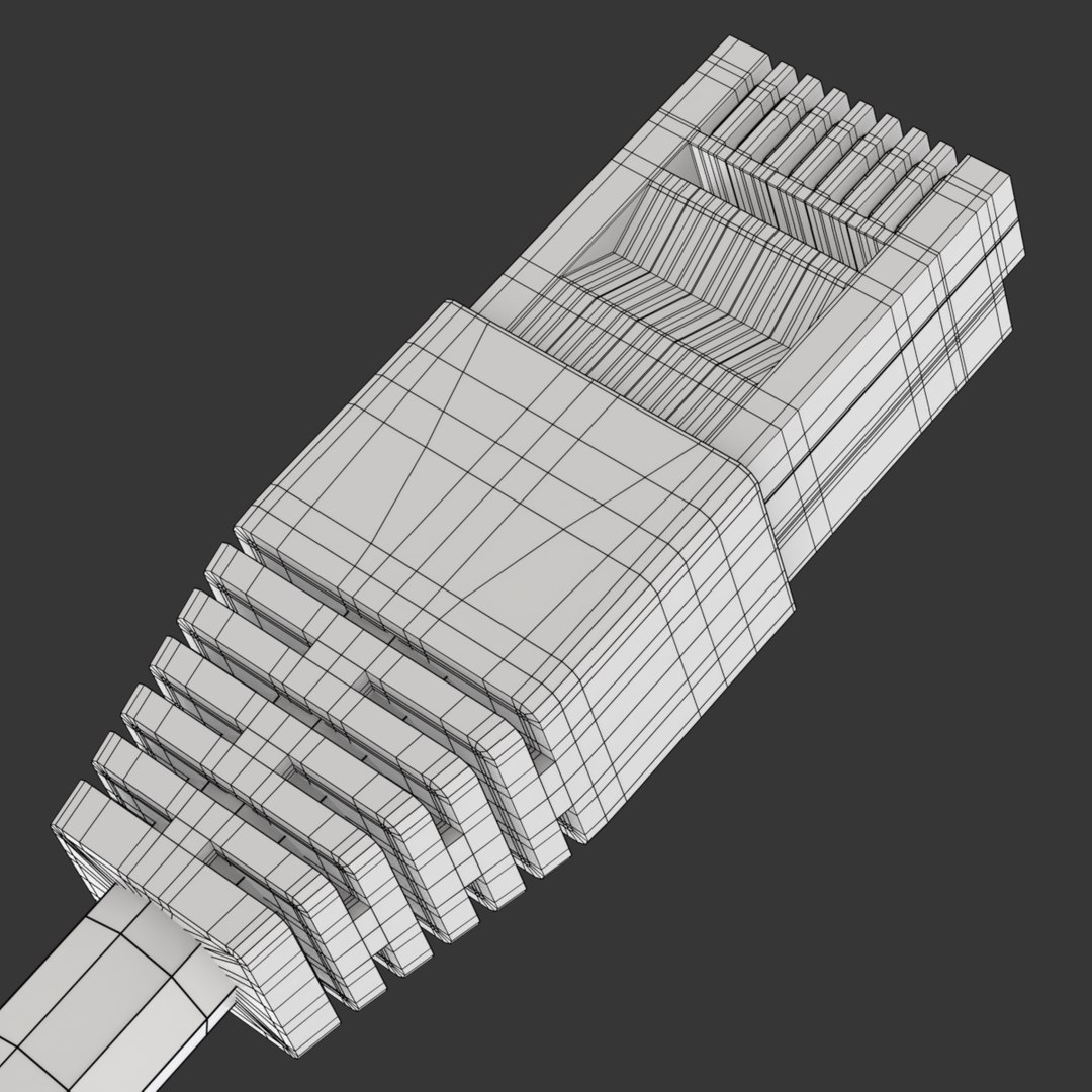 3D ethernet plug rj-45 model - TurboSquid 1703274