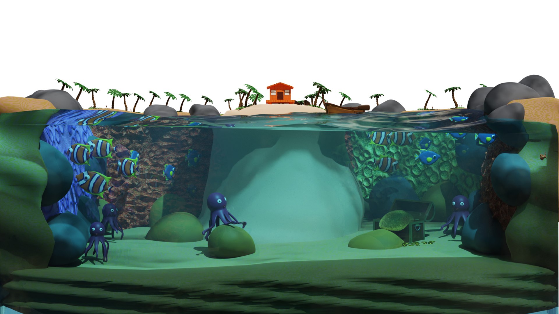 3D Treasure Island Scenery Model - TurboSquid 1965478