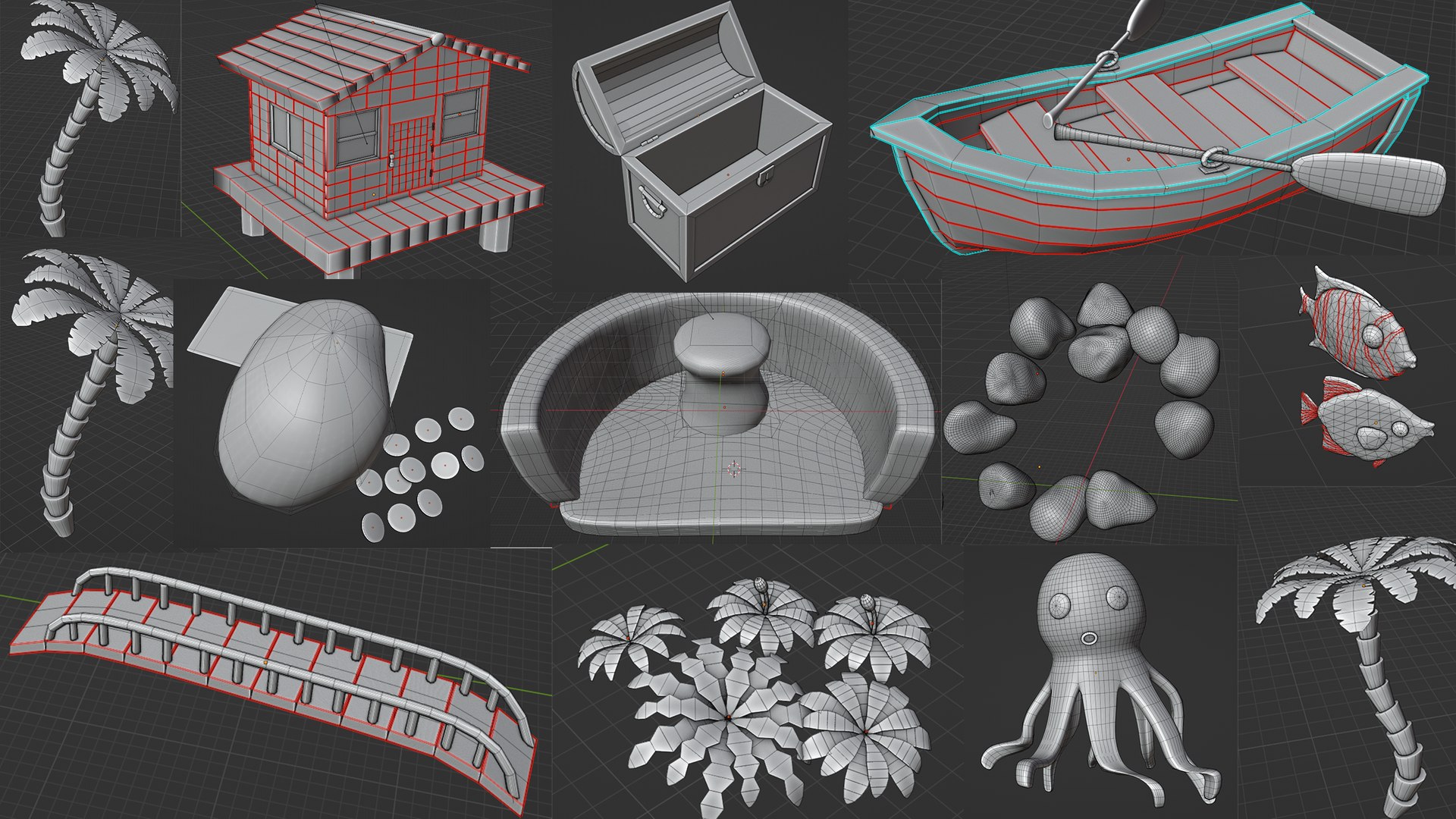 3D Treasure Island Scenery Model - TurboSquid 1965478