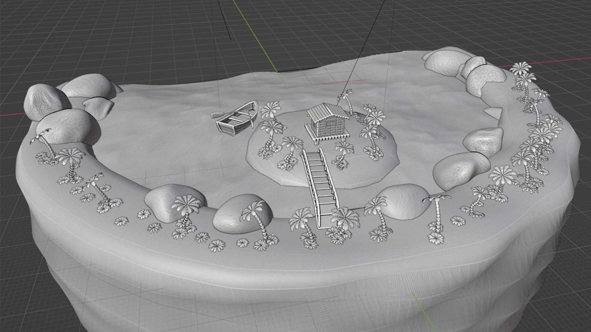 3D Treasure Island Scenery Model - TurboSquid 1965478
