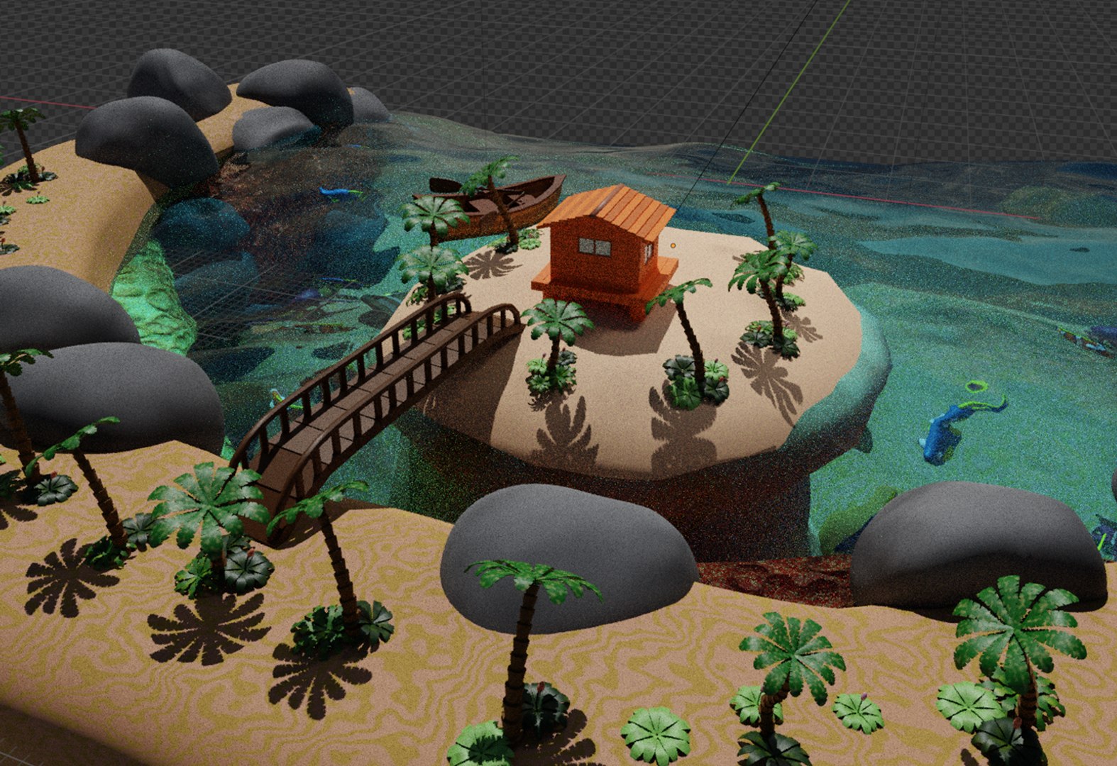 3D Treasure Island Scenery Model - TurboSquid 1965478