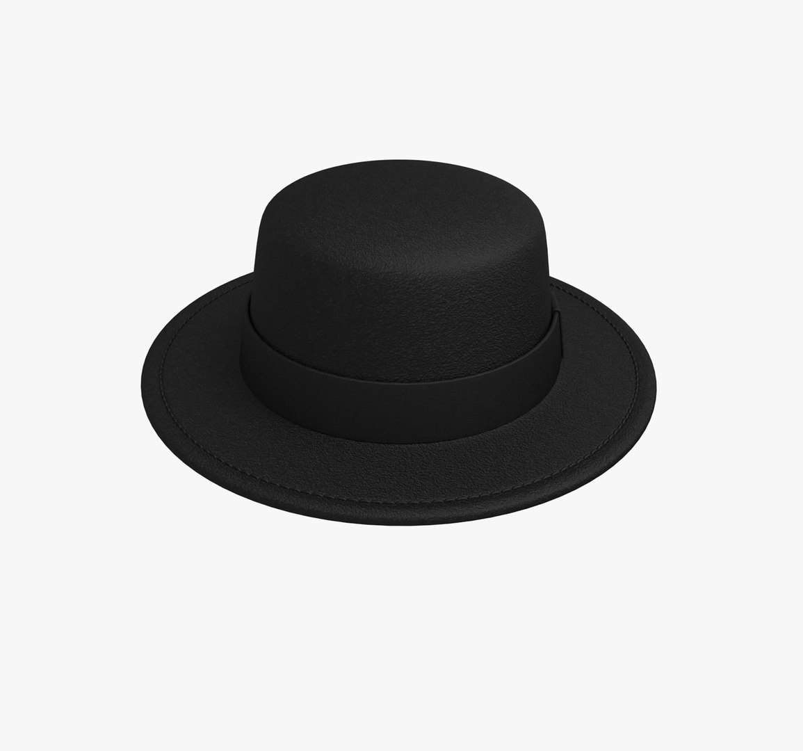 3D Black Felt Hat - TurboSquid 2078985