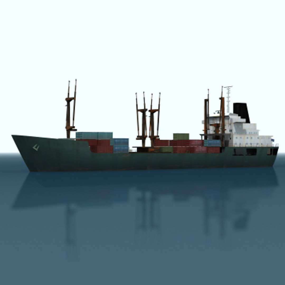 Coastal Freighter Ship 3d Model