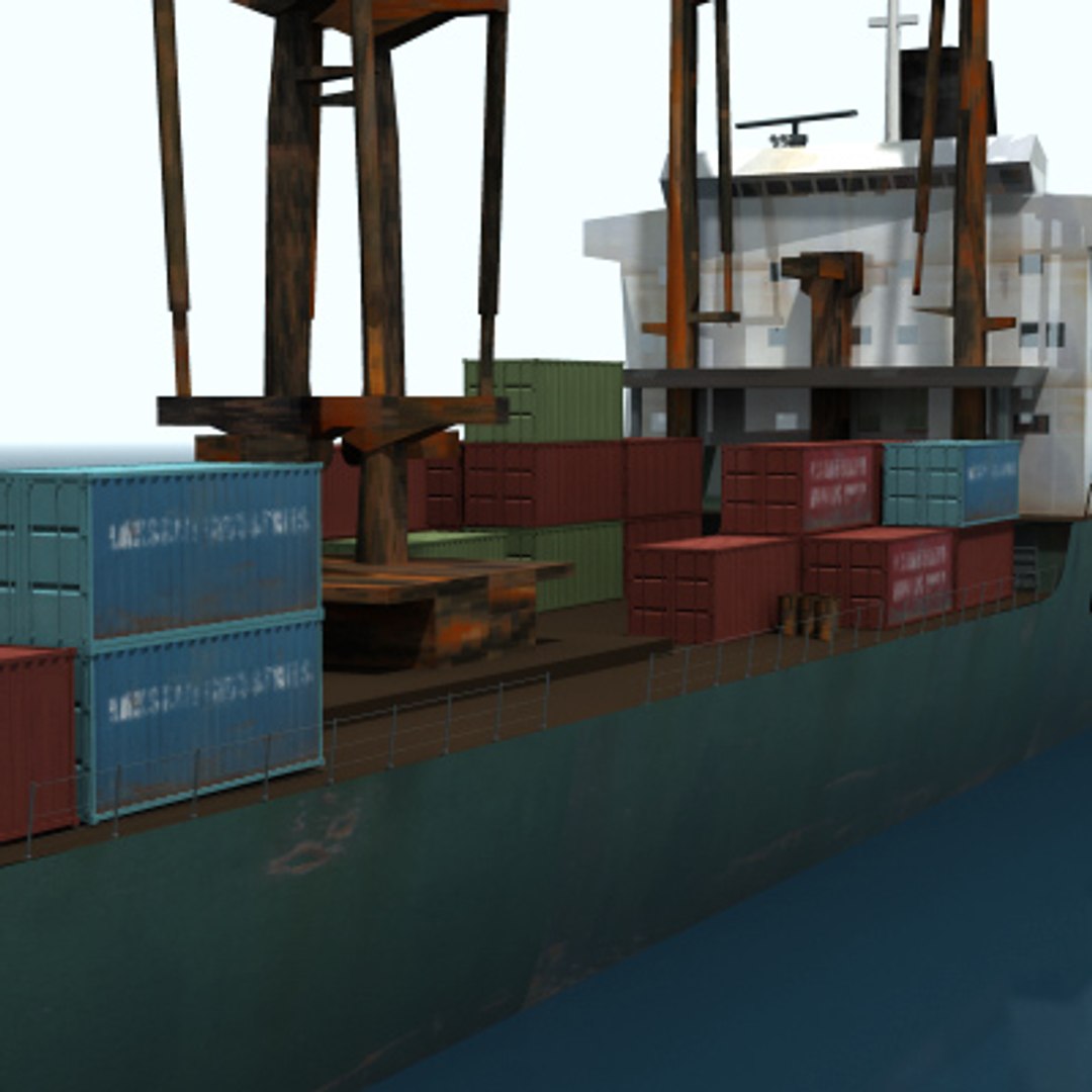 Coastal Freighter Ship 3d Model