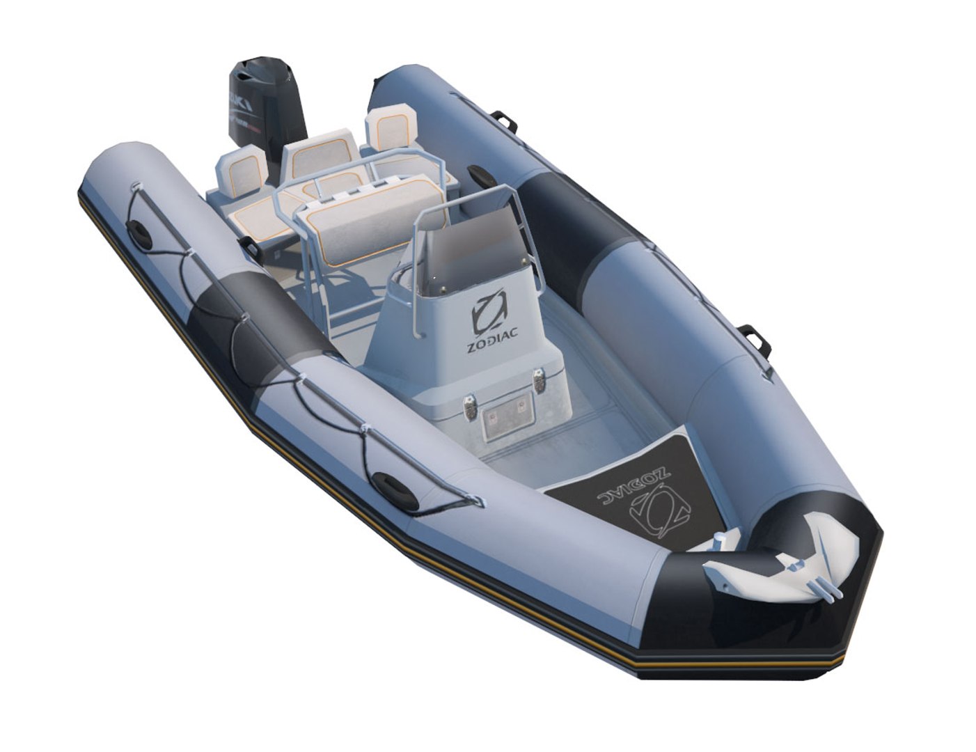 3d Inflatable Boat Zodiac 550 Model