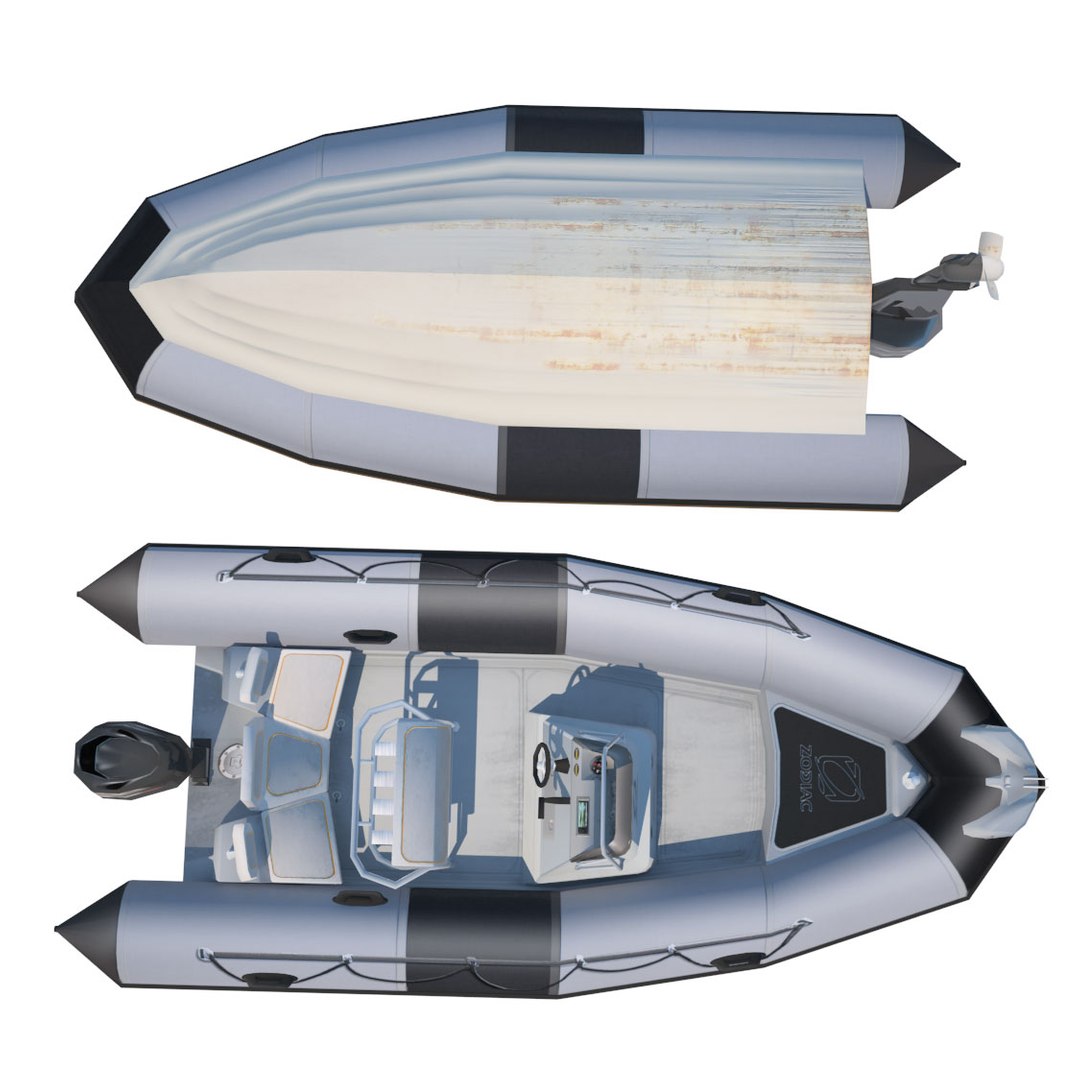 3d Inflatable Boat Zodiac 550 Model