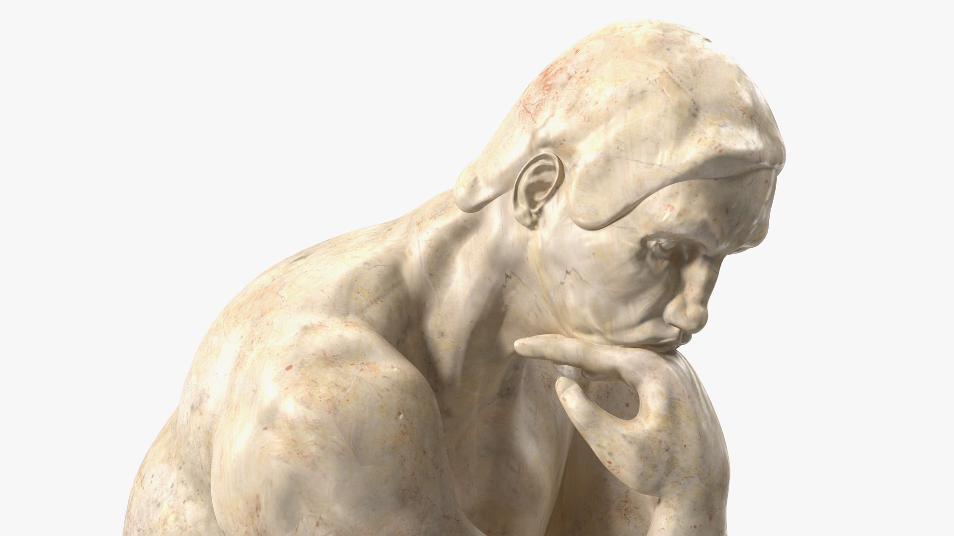 The Thinker Statue Marble 3D Model - TurboSquid 1905943