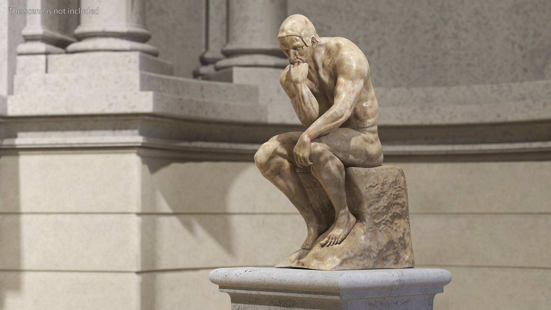 The Thinker Statue Marble 3D Model - TurboSquid 1905943