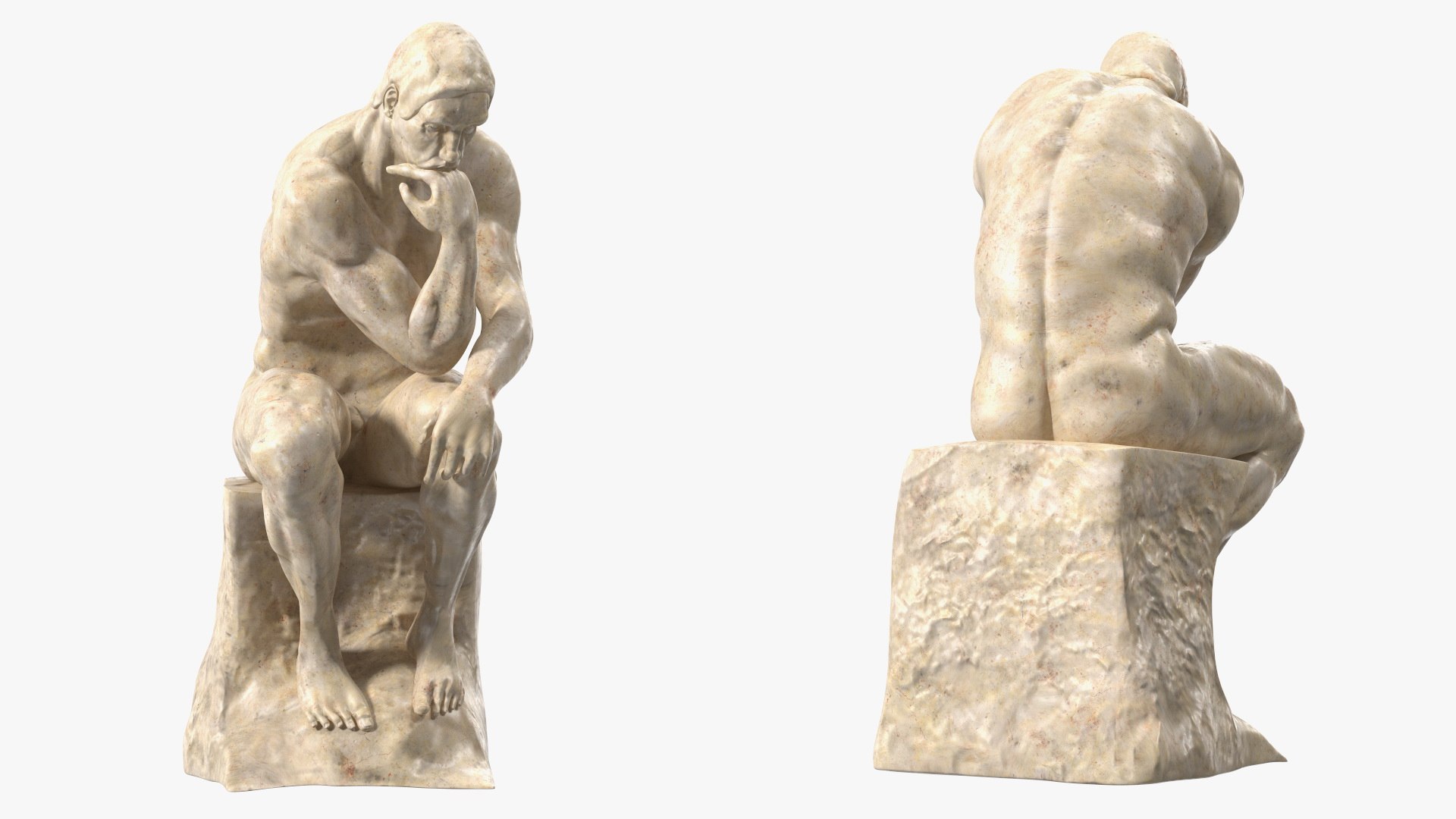 The Thinker Statue Marble 3D Model - TurboSquid 1905943