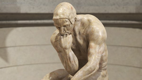 The Thinker Statue Marble 3D model - TurboSquid 1905943