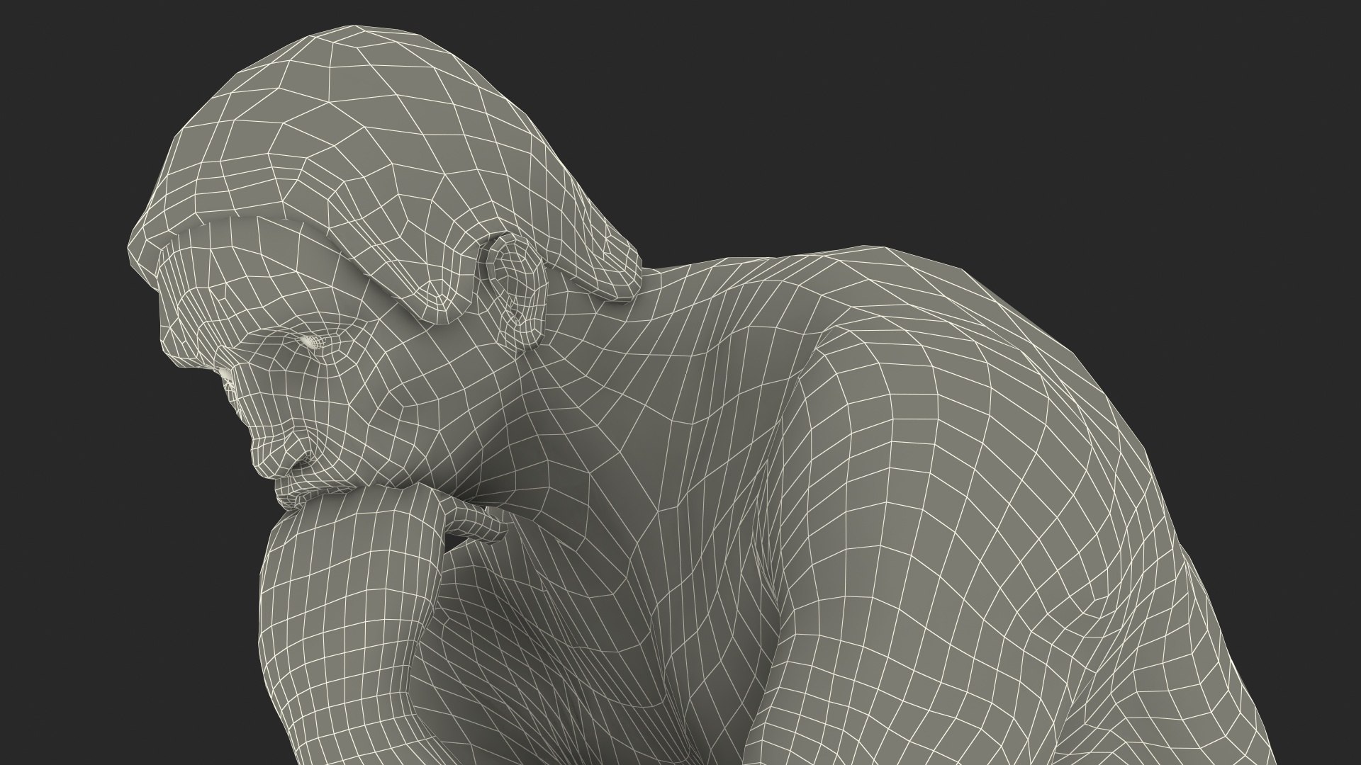The Thinker Statue Marble 3D model - TurboSquid 1905943