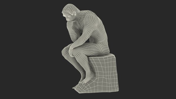 The Thinker Statue Marble 3D model - TurboSquid 1905943