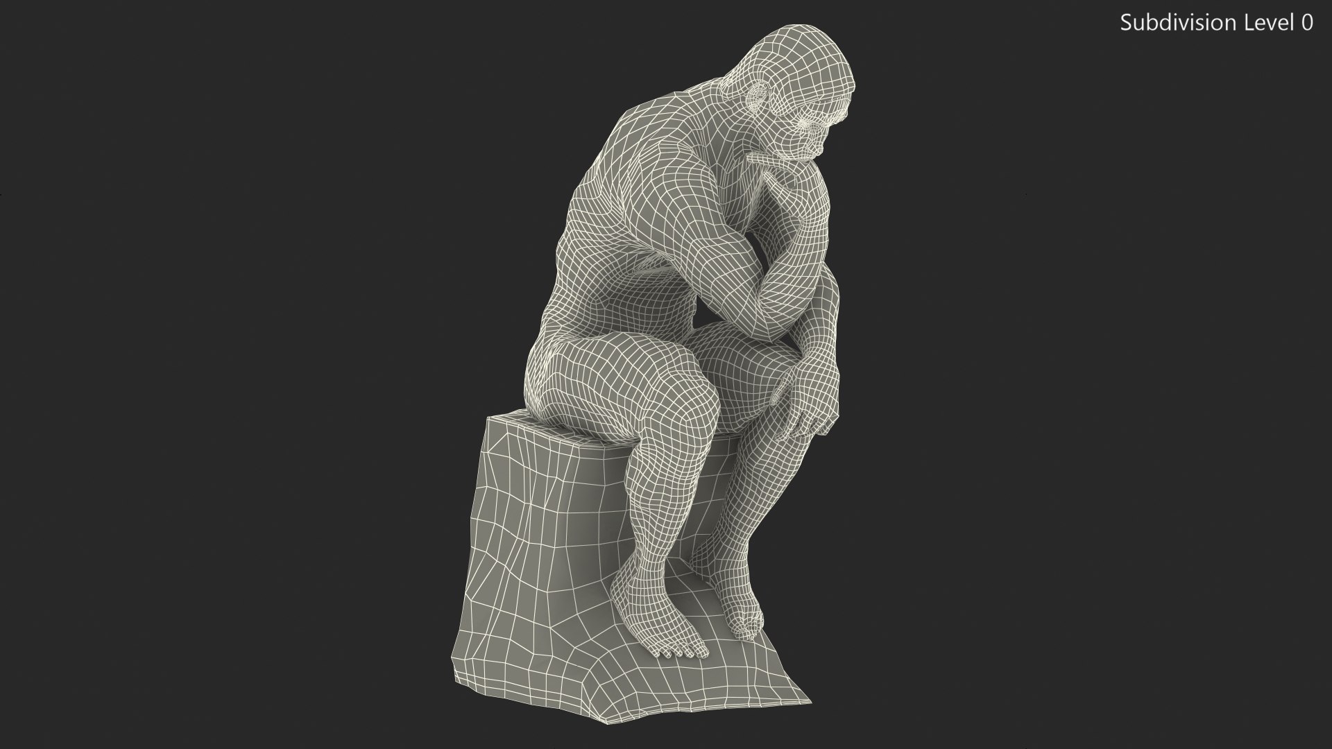 The Thinker Statue Marble 3D model - TurboSquid 1905943