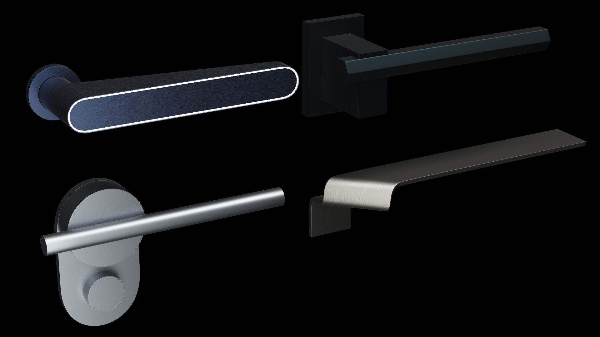Door Handles Collection Set 3 3D Model - TurboSquid 1996888