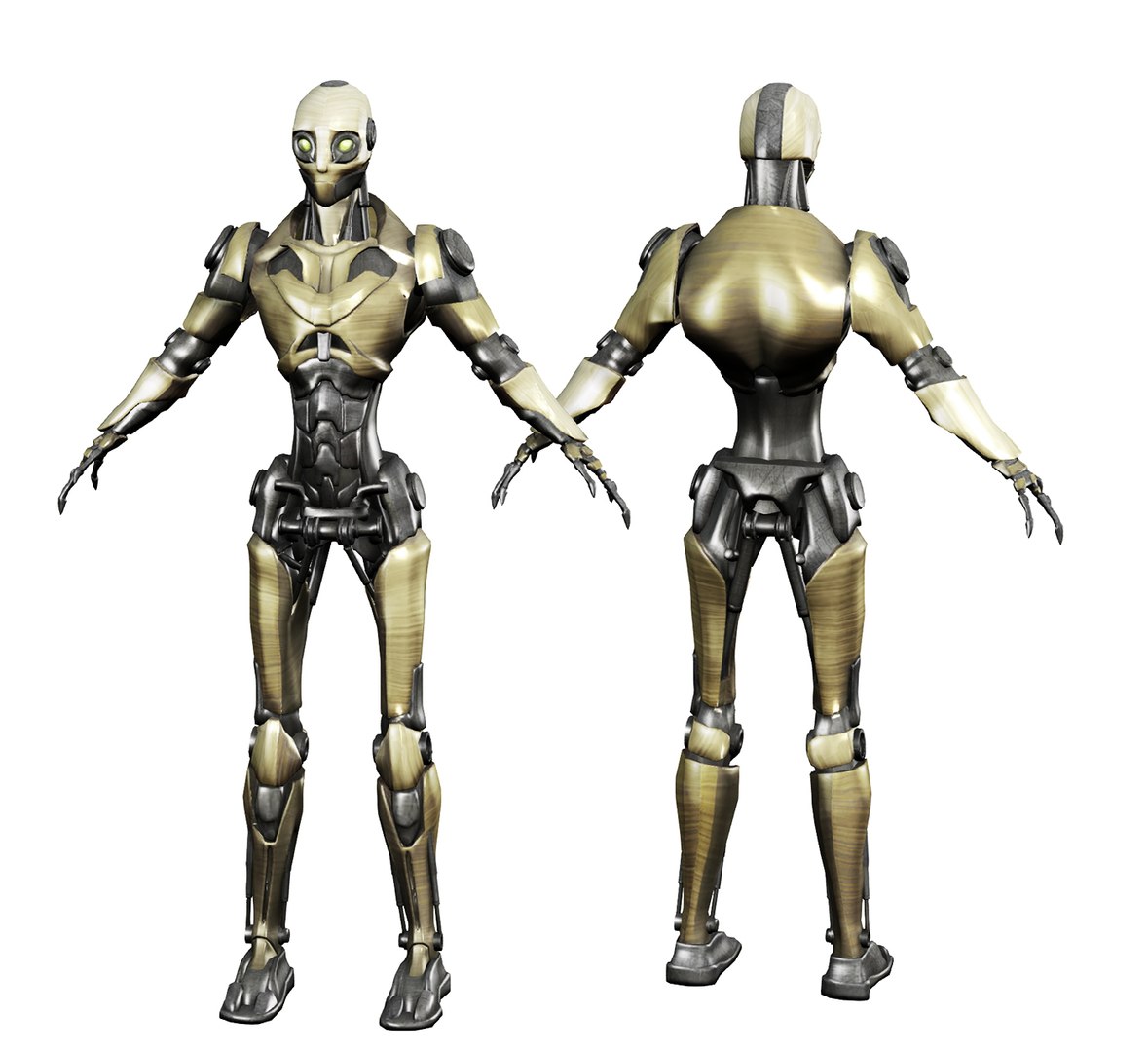 3D Robo Skeleton Cyborg Character - TurboSquid 1493437