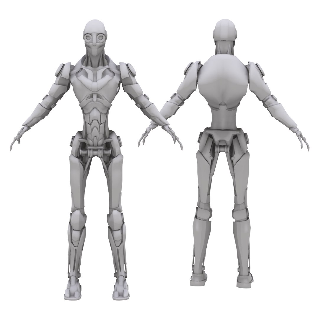 3D Robo Skeleton Cyborg Character - TurboSquid 1493437