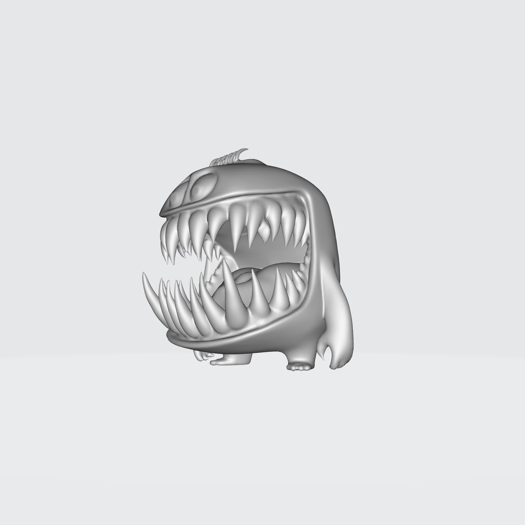3D Adorable Monster With A Big Smile - TurboSquid 2286007