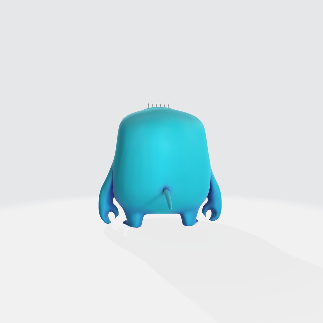 3D Adorable Monster With A Big Smile - TurboSquid 2286007