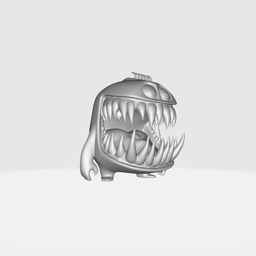 3D Adorable Monster With A Big Smile - TurboSquid 2286007