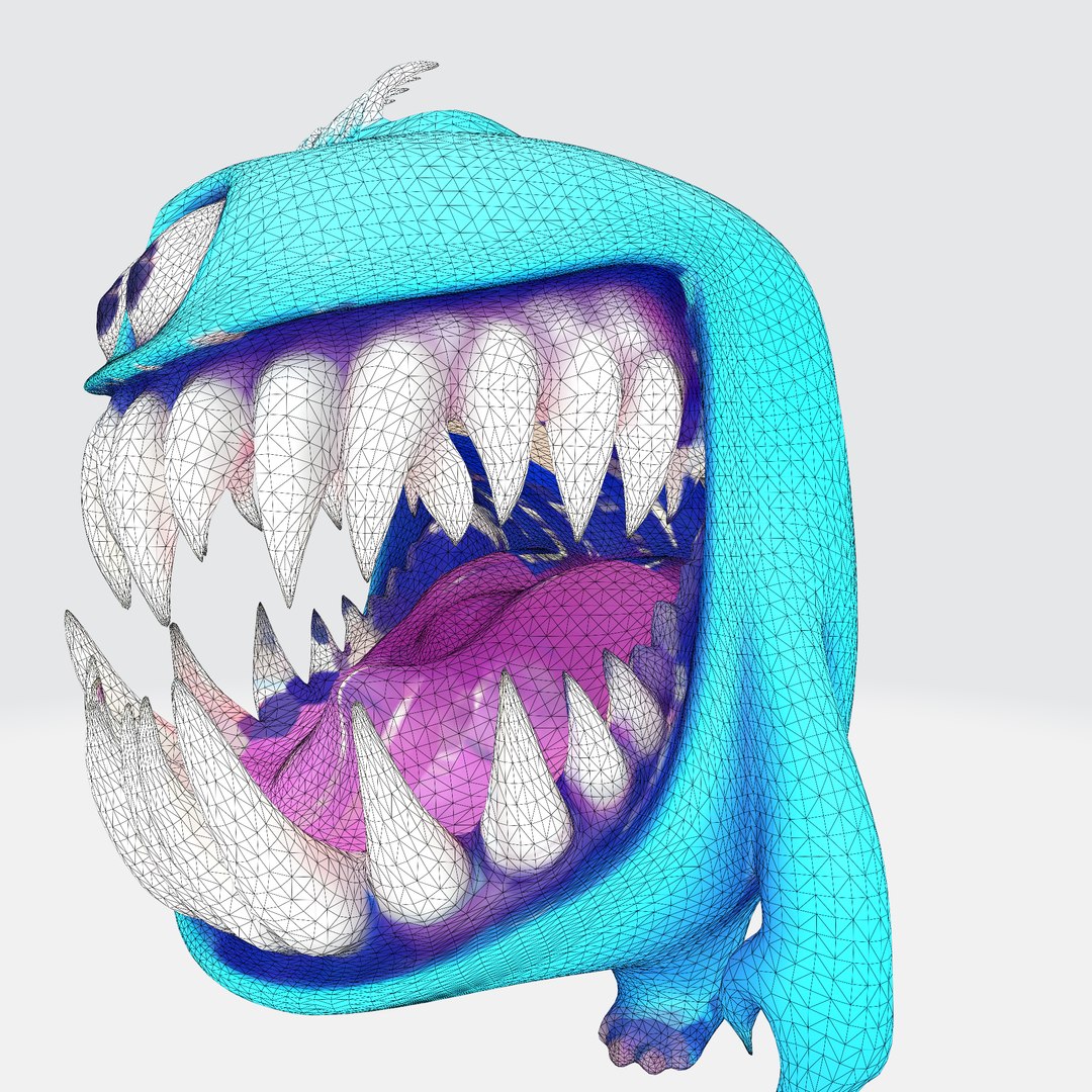 3D Adorable Monster With A Big Smile - TurboSquid 2286007