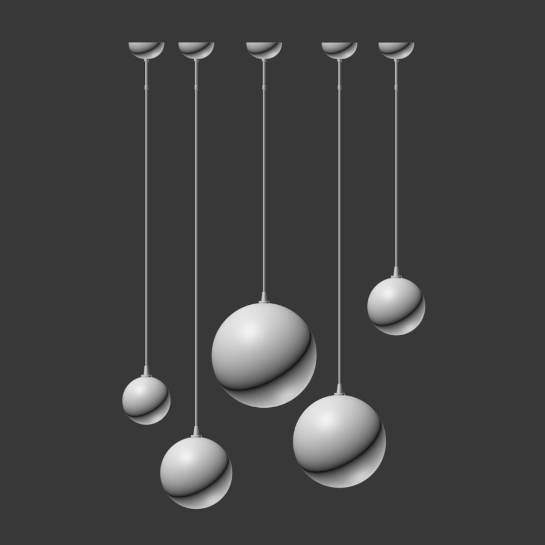 Glass Globe Pendant 150 Model - TurboSquid 1607266