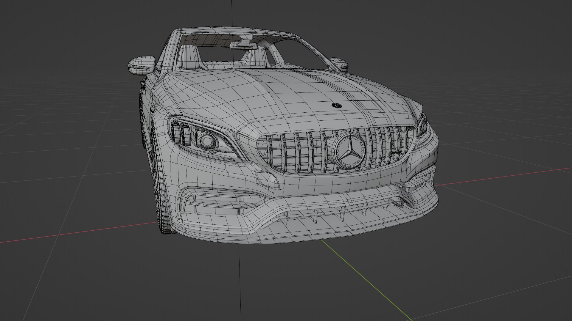 3D MERCEDES BENZ C63 COUPE YELLOW STRIPE Model - TurboSquid 2241356