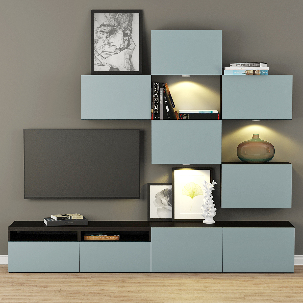 3d decor besta ikea 591 model