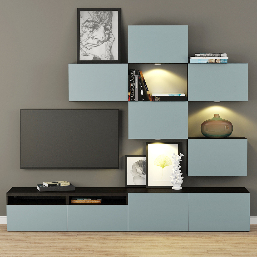 3d decor besta ikea 591 model