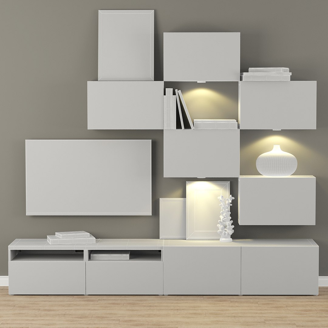 3d Decor Besta Ikea 591 Model