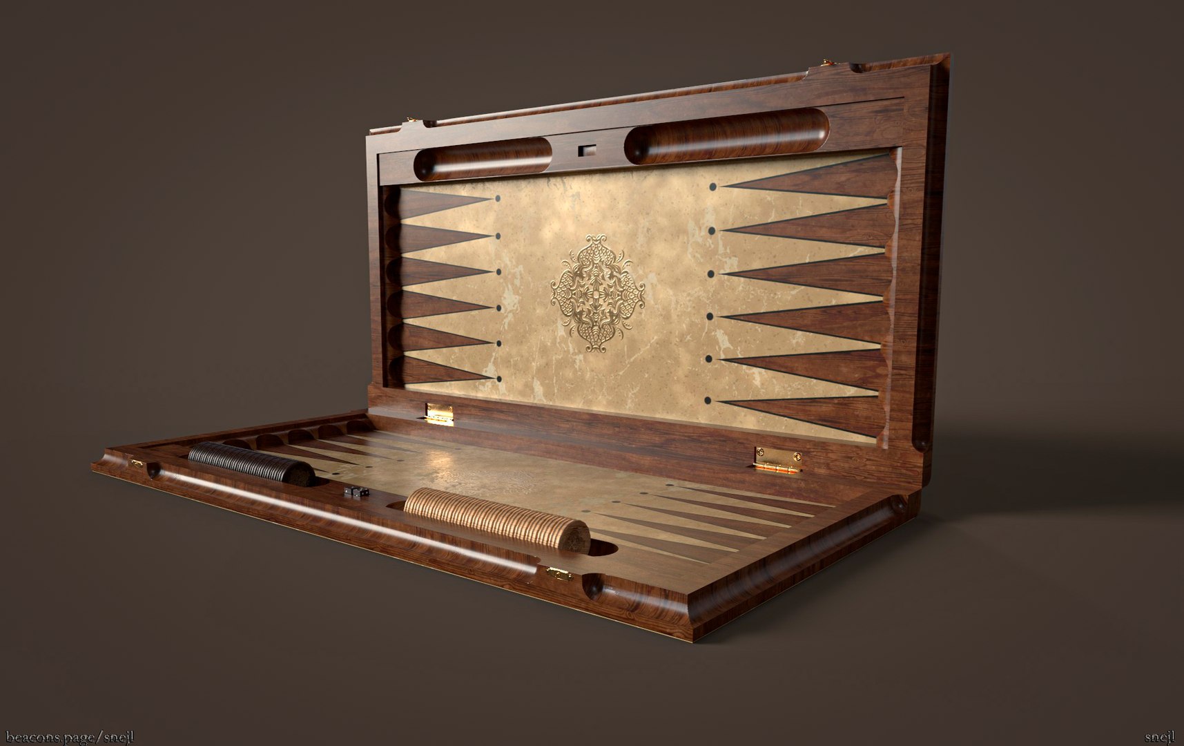 3D Model Backgammon Game Ready - TurboSquid 2063889