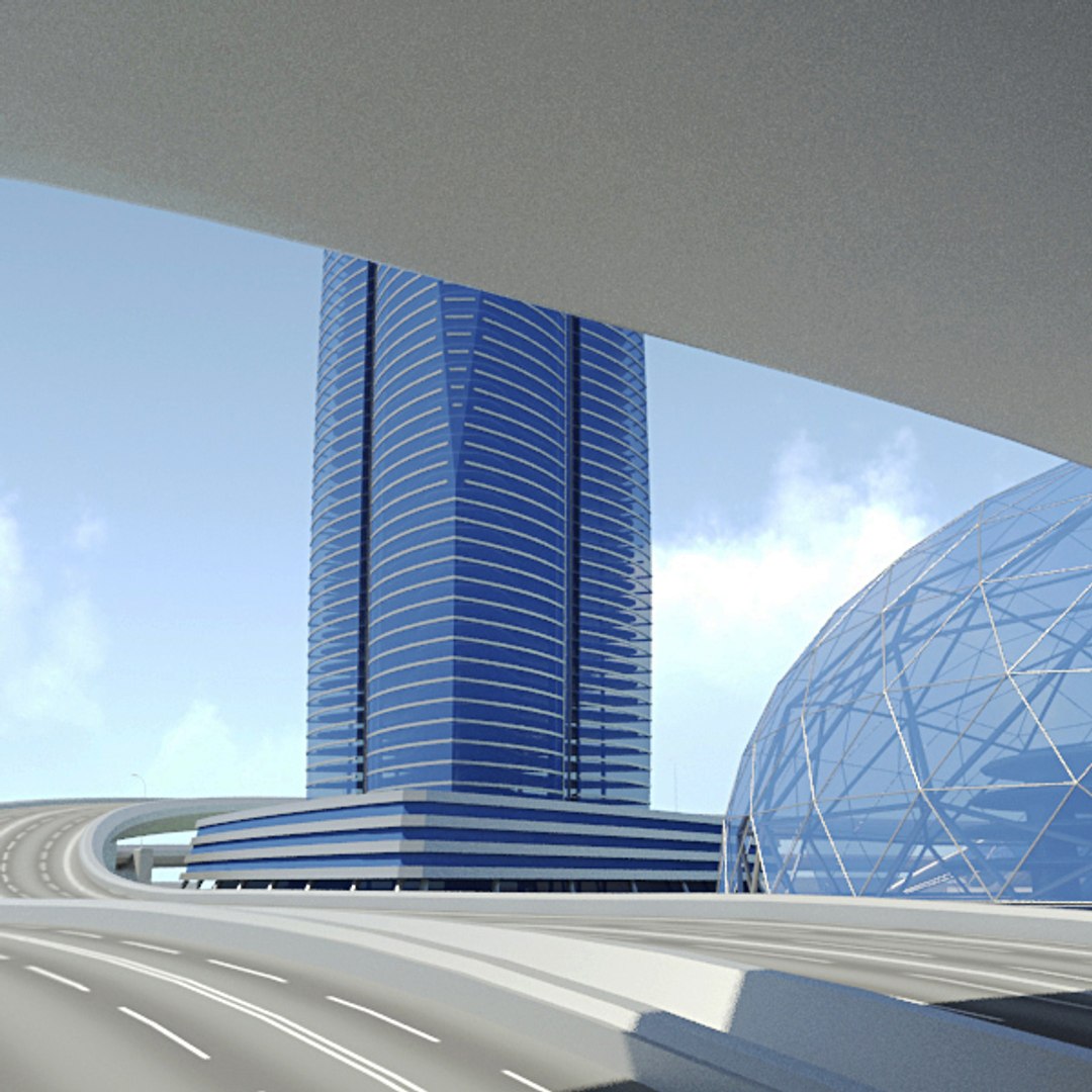 Futuristic Cityscape Buildings