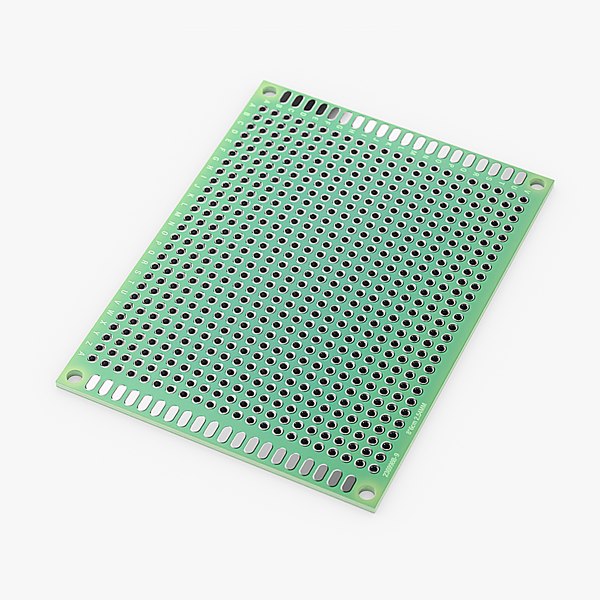 modelo 3d Electrónica Perfboard 80x60mm - TurboSquid 2157129