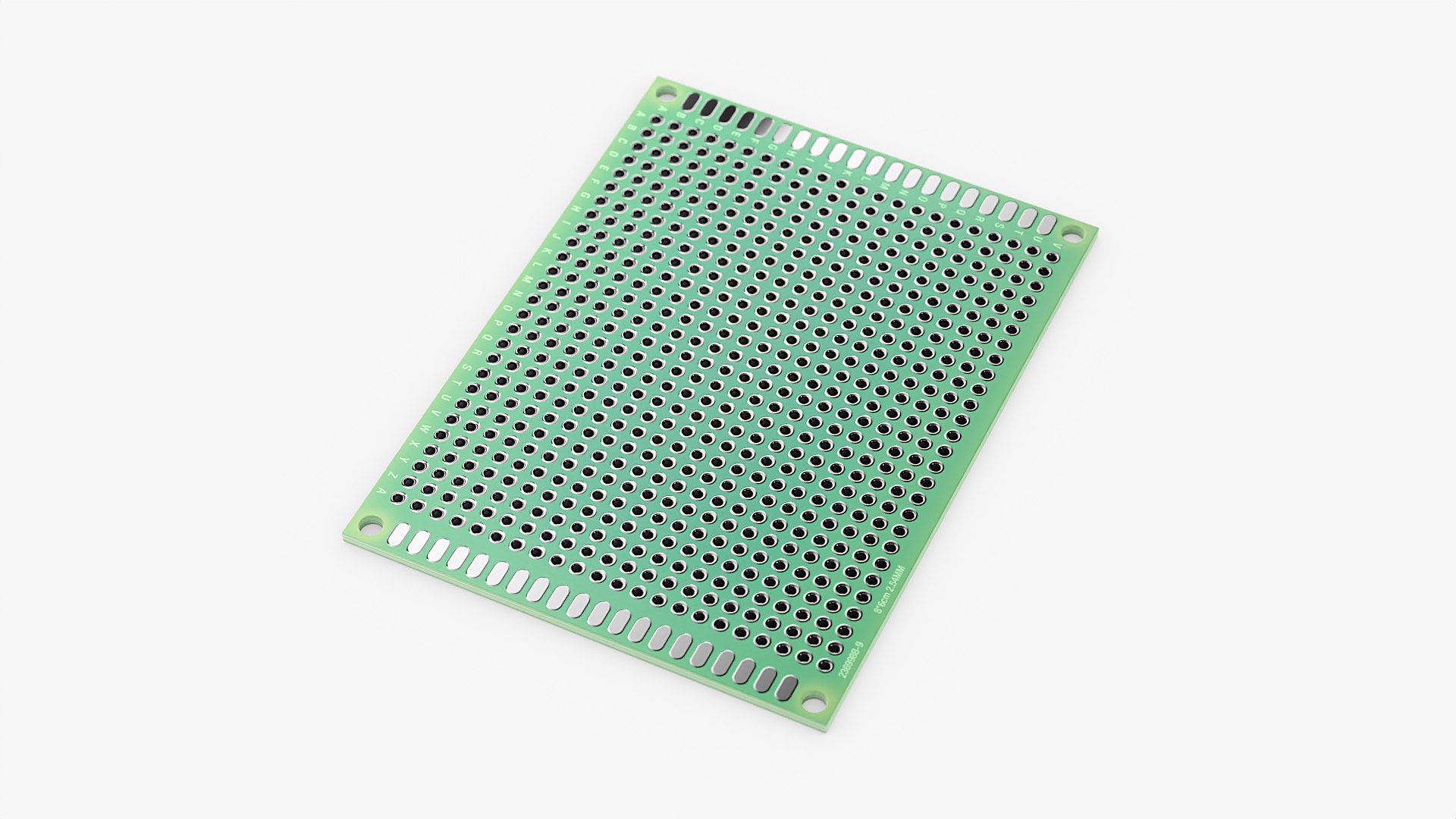 Electronics Perfboard 80x60mm 3D model - TurboSquid 2157129